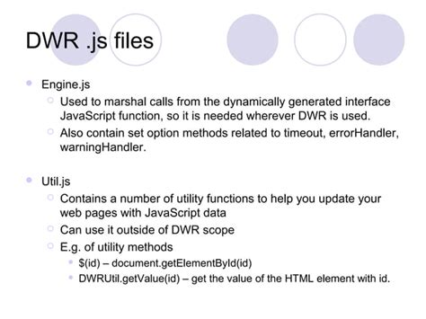 Introducing Dwr Direct Web Remoting Ppt Web Design And Html