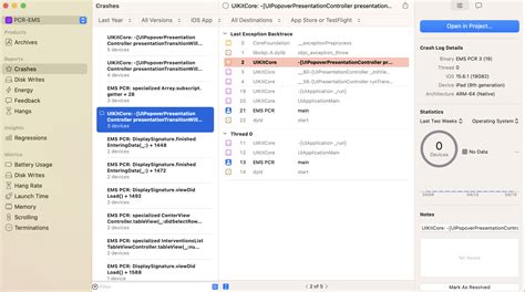 Xcode 142 Organizer Crashes Shows Multiple Devices For Each Crash