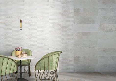 Azulejo Cerámico Foundry Efecto Cemento Blanco 30x90 Cm Saloni Leroy