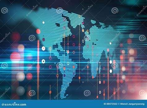 Big Data Futuristic Visualization Abstract Illustration Stock Illustration Illustration Of