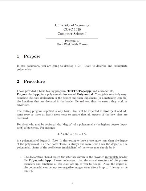 solved 1 purpose in this homework you are going to develop
