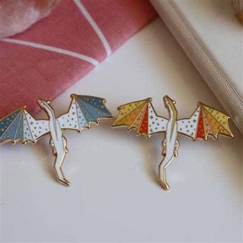 Green And Purple Dragon Enamel Pins Etsy