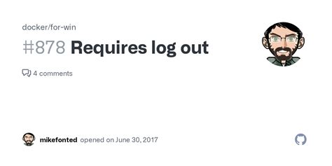 Requires Log Out Issue 878 Docker For Win GitHub