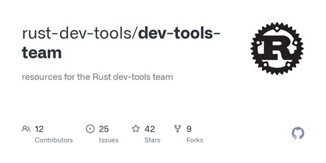 Github Rust Dev Toolsdev Tools Team Resources For The Rust Dev