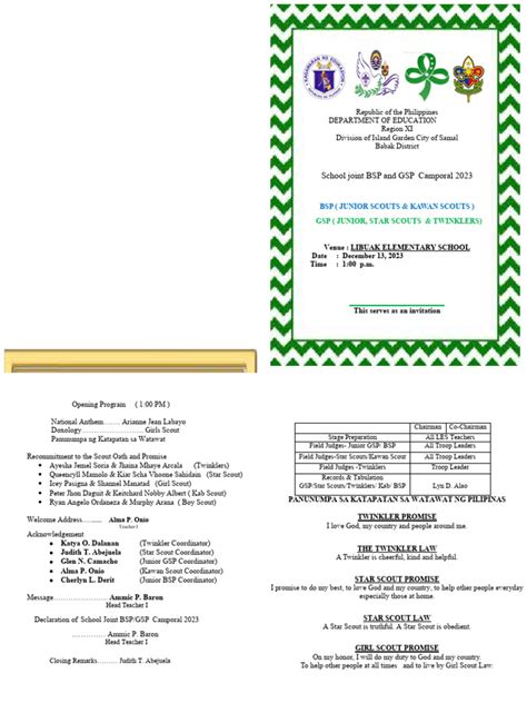 Bsp Gsp Kawan Program Pdf Girl Guiding And Girl Scouting