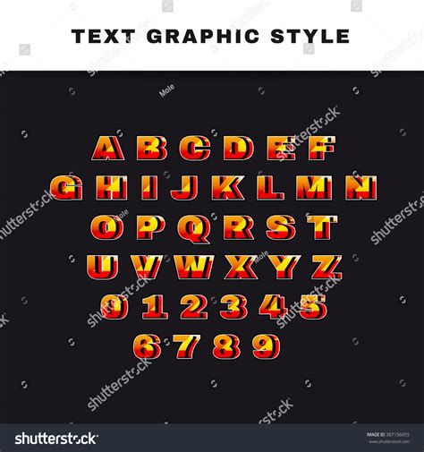 Text Graphic Style Appearance Illustrator Vector Stock Vector Royalty