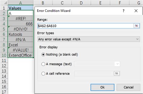 How To Hide Specific Error Values In Excel