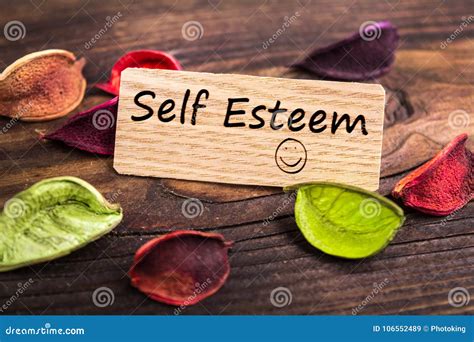 Self Esteem Text In Card Stock Image Image Of Pride 106552489