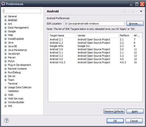Instalando Android 22 E O Sdk Do Java No Eclipse Devmedia