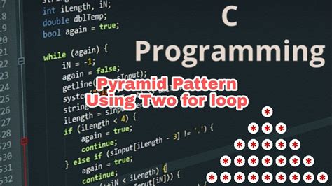 Pyramid Pattern Using Two For Loop In C Programming C Programming