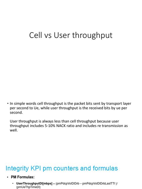 Cell Vs User Throughput Pdf Telecommunications Engineering Information And Communications