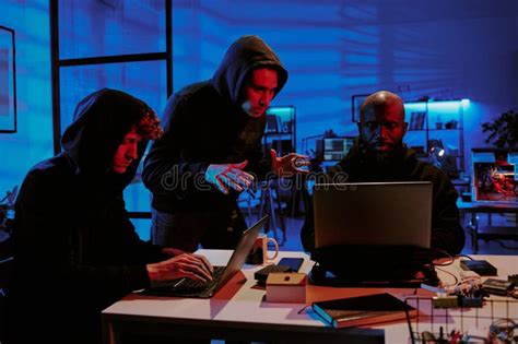 Hackers Discussing Plan Together Stock Image Image Of Network Hacker