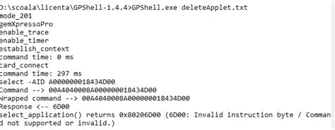 Javacard Error When Uploading Applet On Java Card Stack Overflow