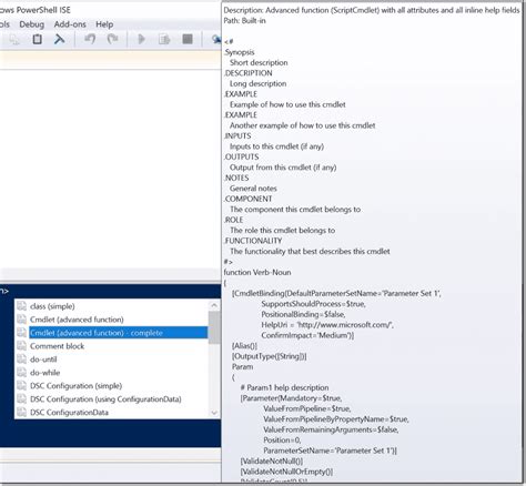 PowerShell ISE Snippets 4sysops