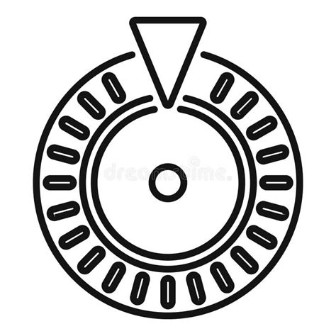 Cipher Wheel Icon Outline Vector Data Encryption Stock Vector