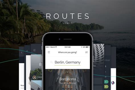 Routes Mobile UI Kit Free Download