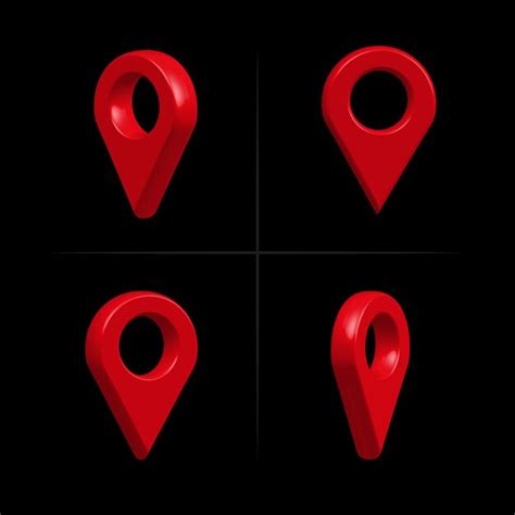Premium Vector 3d Realistic Location Map Pin Gps Pointer Markers