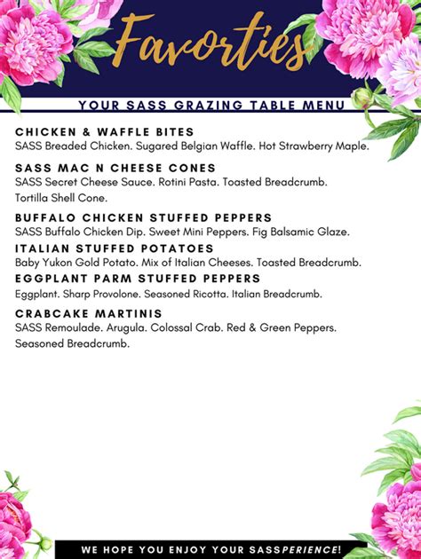 Menu Items Sass Sauce