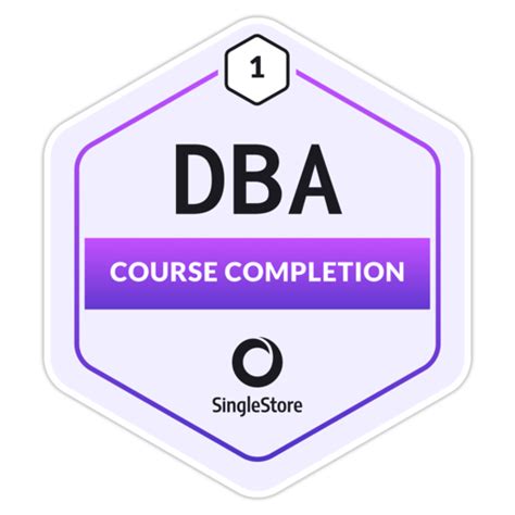Singlestore Dba Course Completion Badge Credly