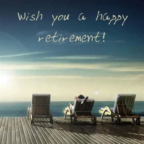 Download Two Chairs On A Deck With The Words Wish You A Happy Retirement