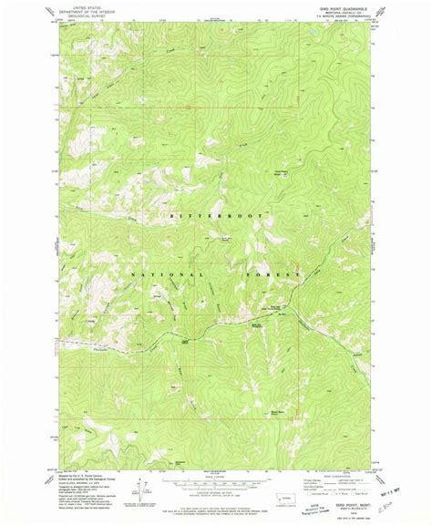 1974 Gird Point Mt Montana Usgs Topographic Map Topographic Map