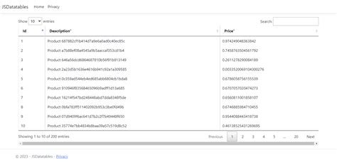 Jquery Datatables Kütüphanesinin Net Core Ile Server Side Kullanımı