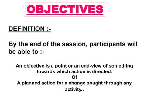 Formulating Objectives 100 Personal Objectivespptx