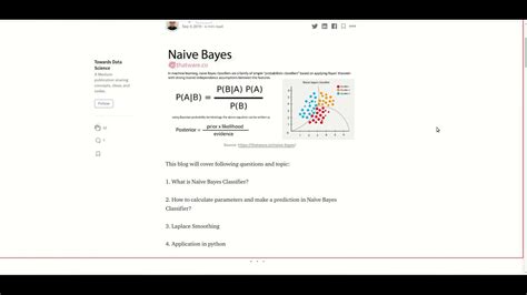 Naive Bayes Implementation Youtube