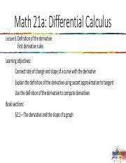 Master Differential Calculus Derivative Definition Rules Course Hero