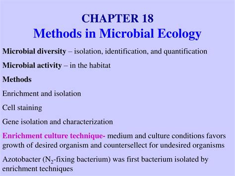 Ppt Chapter 18 Methods In Microbial Ecology Powerpoint Presentation Free Download Id 304727