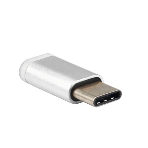 Hot Selling 10PC Mini USB C Type C To Micro USB Data Cable Charging Connector Adapter Silver For