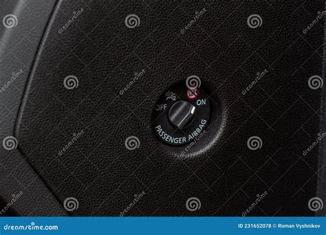 Front Passenger Airbag On And Off Switch Close Up View Passenger