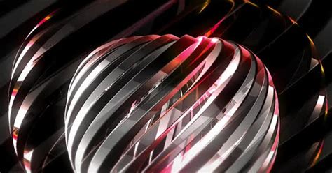Abstract Rotating Spherical Object With Many Stripes On An Animated Background Backgrounds