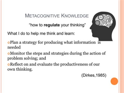 Metacognition Pptx Educational Assessment Education