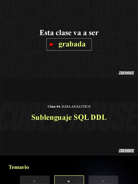 clase 04 sublenguaje sql ddl pdf sql bases de datos
