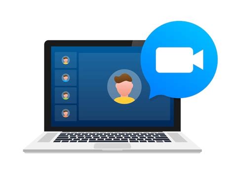 Premium Vector Incoming Video Call On Laptop Laptop With Incoming