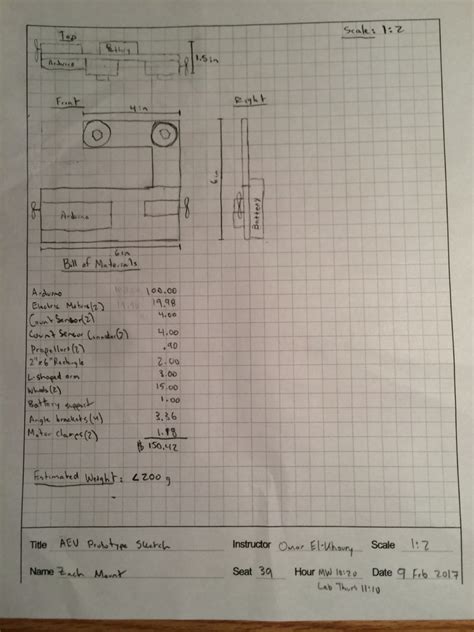 Design Drawings Engr 1182 Spring Semester 17 Group J
