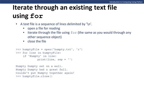 File Io File Inputoutput Iterate Through A File Using For Ppt Download
