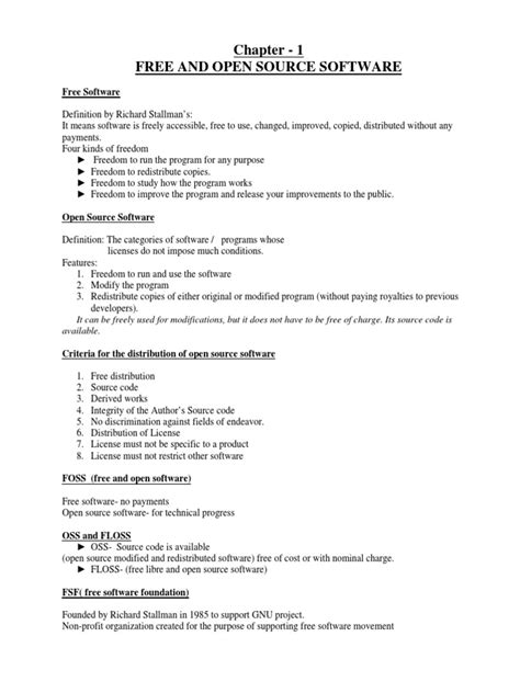 Free And Open Source Sw Pdf Free Software Linux