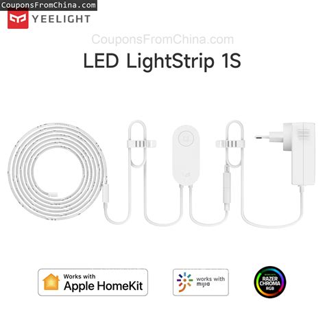 Yeelight YLDD05YL 1S 2m Smart RGB LED Strip Light for 26.38 USD with ...