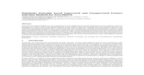Pdf Helmholtz Principle Based Supervised And Unsupervised · Helmholtz Principle Based
