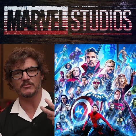A Man In Glasses Is Next To A Movie Poster