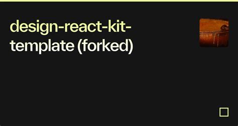 Design React Kit Template Forked Codesandbox