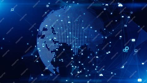 Premium Photo Technology Network Data Connection Digital Network And Cyber Security Concept