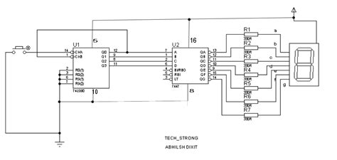 7 Segment Display Counter Circuit Circuit Diagram