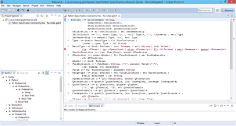 8 Validating The Abstract Syntax Of Pattern Specification Scheme