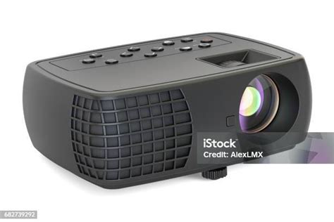 프로젝터 3d 렌더링에 고립 된 흰색 배경 프로젝션 장비에 대한 스톡 사진 및 기타 이미지 프로젝션 장비 3차원 형태 교습 Istock