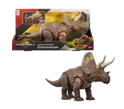 Jurassic World Rebirth Gigantic Thrashers Eotriceratops Dinosaur Figure