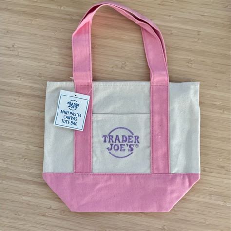 Trader Joes Bags Trader Joes Mini Pastel Tote Pink Poshmark