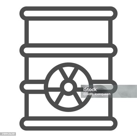 배럴 와 와 방사성 연료 폐기물 라인 아이콘 원자력 개념 벽지 벡터 그래픽 흰색 배경에 방사선 씰 기호가 있는 양동이 모바일 또는 웹 디자인용 윤곽선 스타일 아이콘 0명에